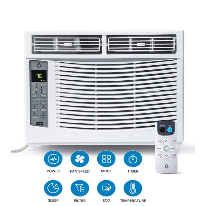 Nanan 6000 Btu Btu Wi Fi Connected Window Air Conditioner With Remote